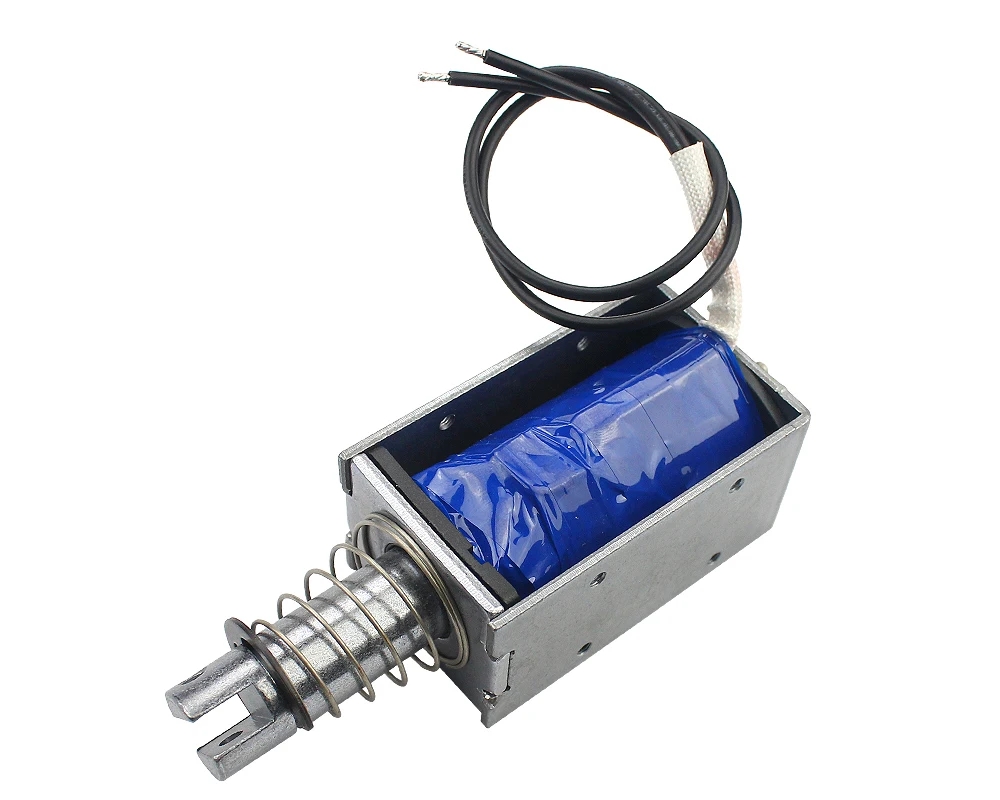 DC12V Electromagnet strong push-pull solenoid Electromagnet long stroke ...