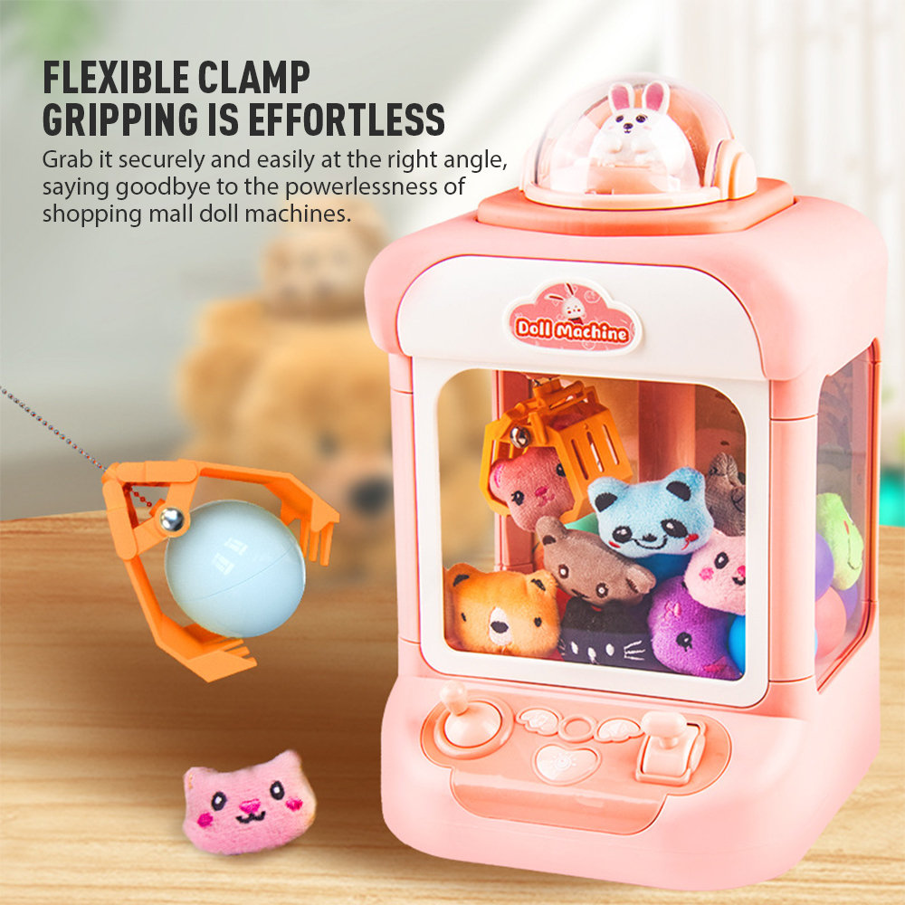 Mini Claw Machine Toys Children's Toy Claw Machine Clip Doll Machine ...