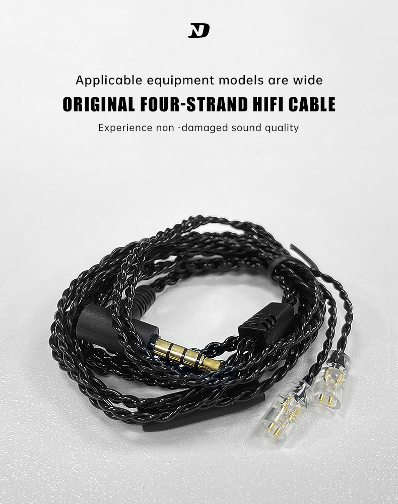ND DTS four stranded oxygen free copper original cable 3.5mm0.75 double ...