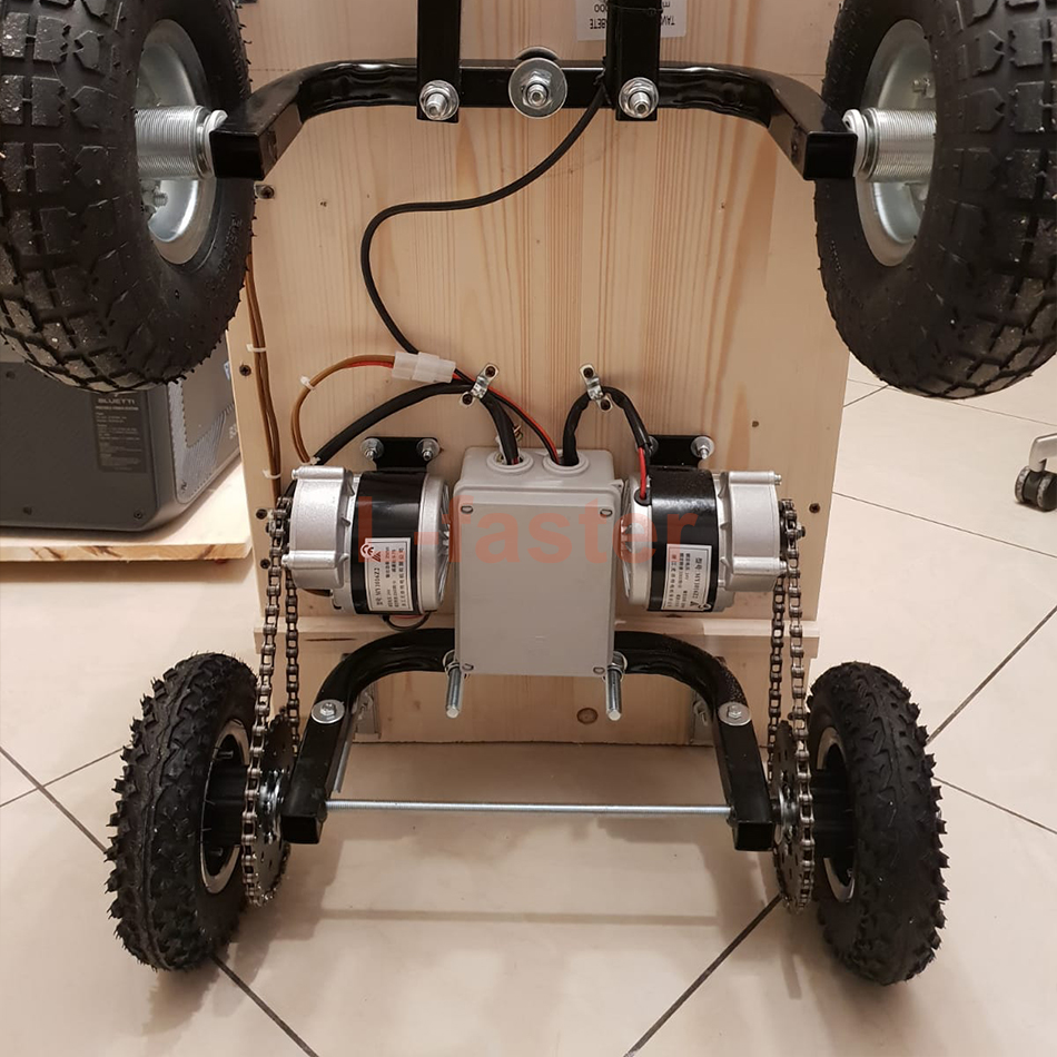 L-faster 10 Inch Dual Drive Inflated Wheel Electric Conversion Kit ...