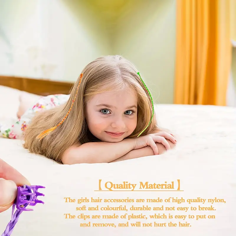 6/12/18 Pieces Random Style Children Colorful Hair Extension and Hair ...