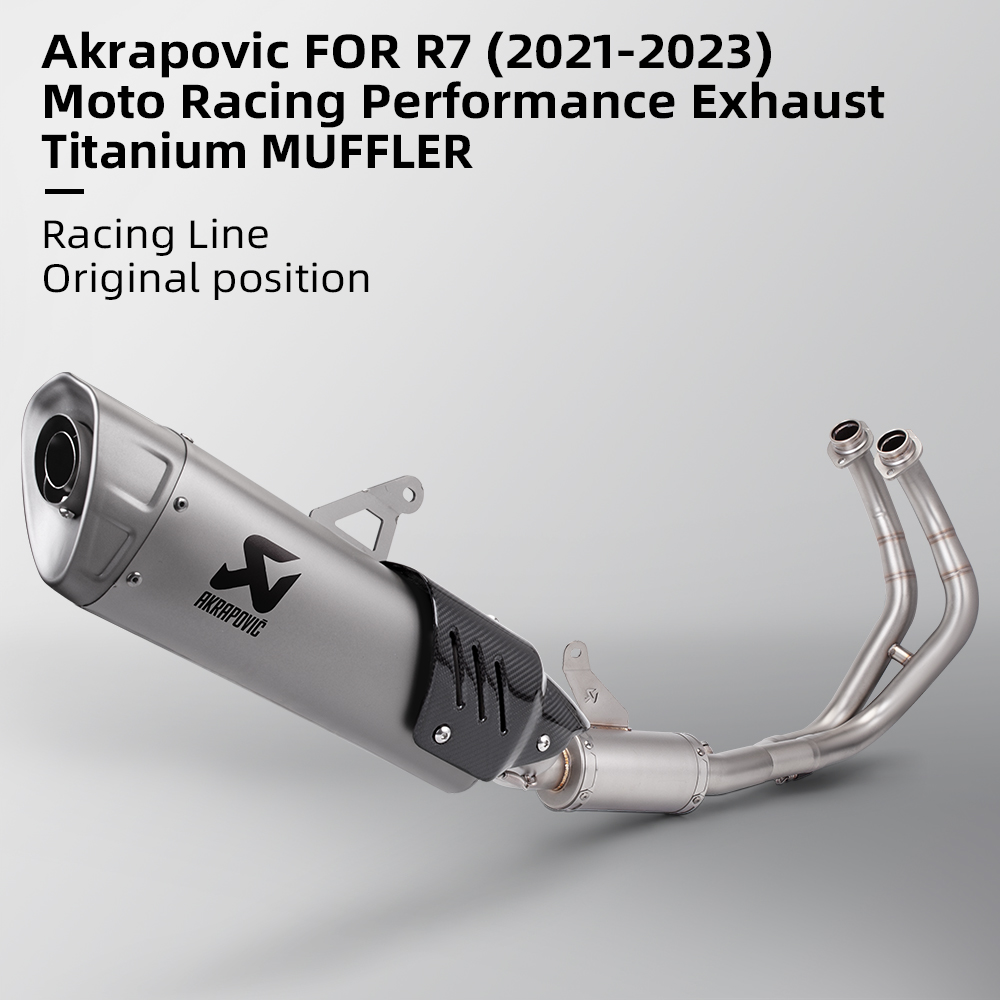 For Yamaha R7 exhaust muffler 2021-2023 YZF R7 YZF-R7 Akrapovic ...