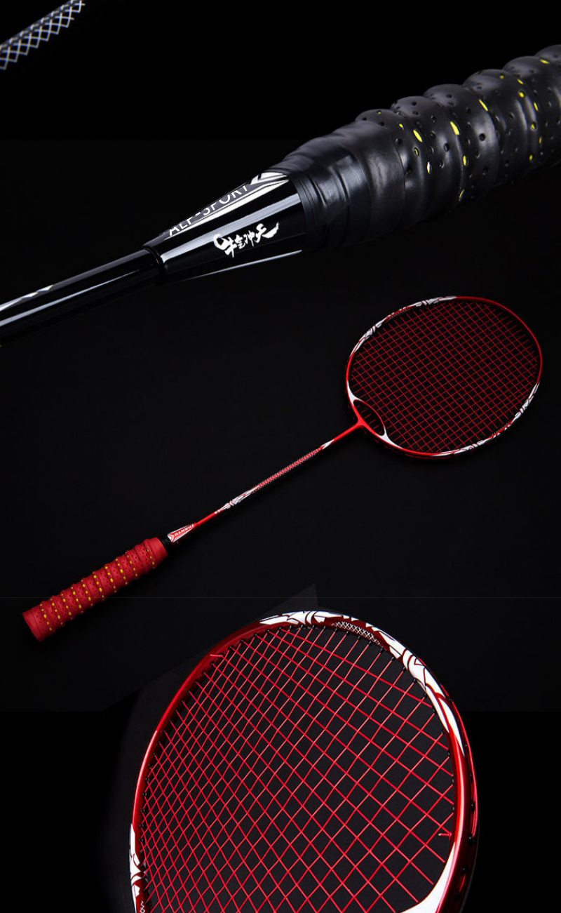 ALPSPORT ZHANYU 4U 38LBS G5 Black Badminton Racket 100% Full Carbon ...