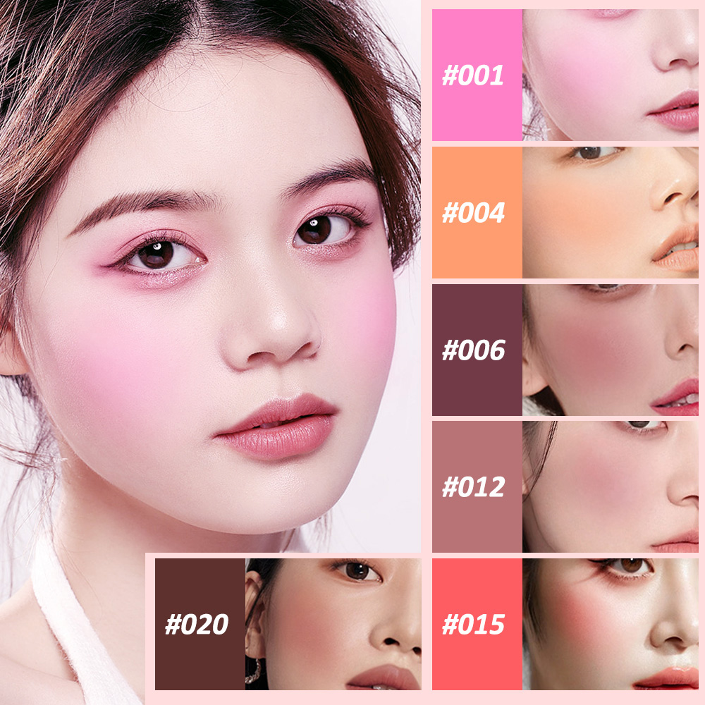Embossed Blush Palette, High Pigment Blush Soft Waterproof Powder ...