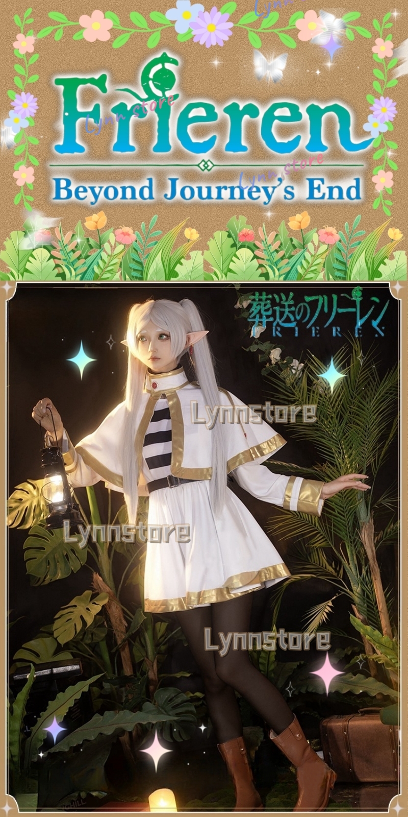 FRIEREN Cosplay Costume New Anime FRIEREN AT THE FUNERAL Dress+Cloak ...