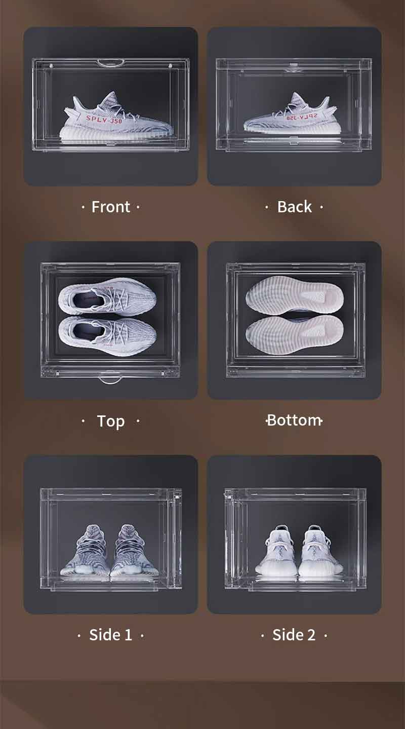 Acrylic Shoe Box Stackable TransparentShoe Rack organizer Magnetic ...