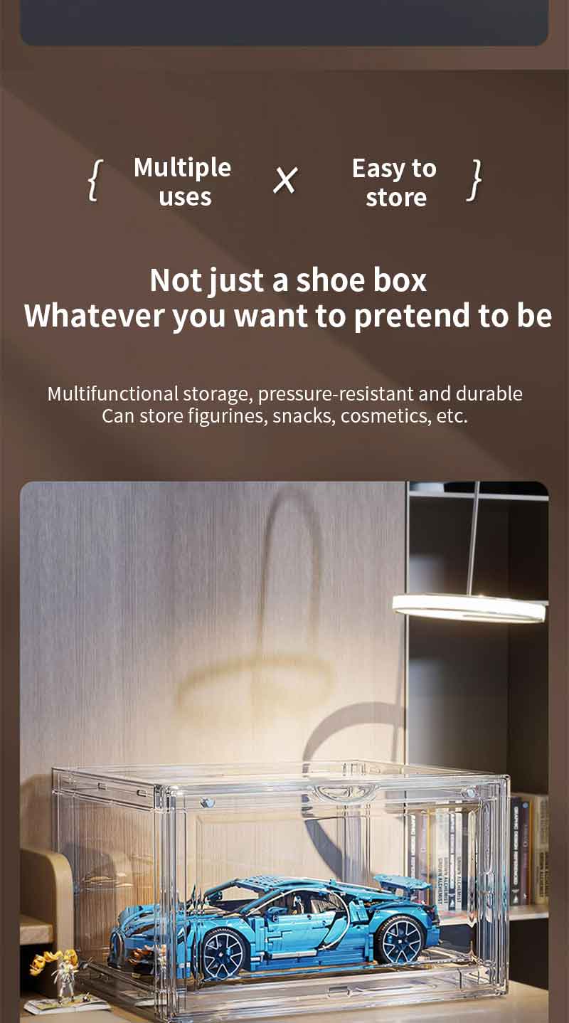 Acrylic Shoe Box Stackable TransparentShoe Rack organizer Magnetic ...