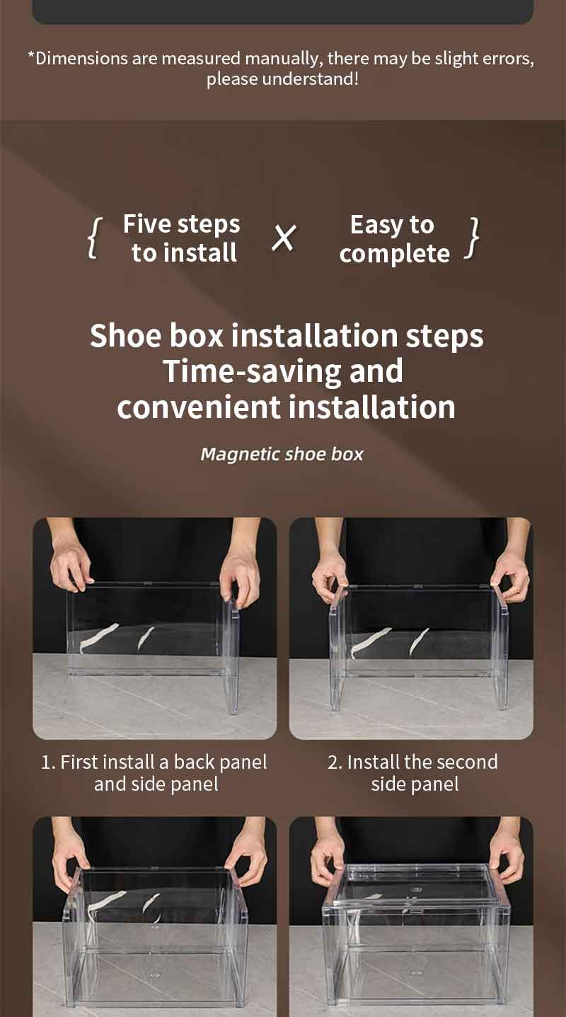 Acrylic Shoe Box Stackable TransparentShoe Rack organizer Magnetic ...