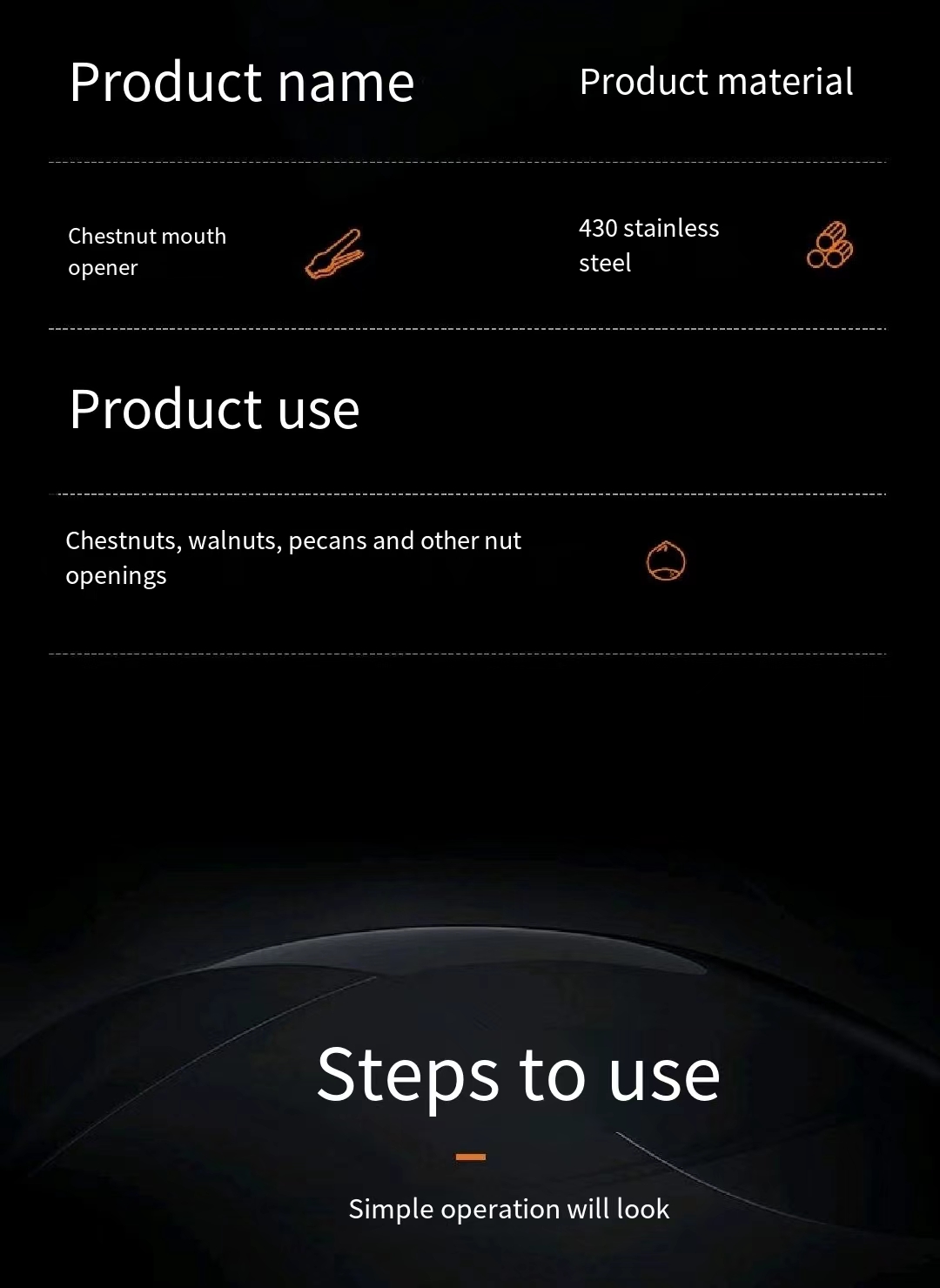 (Ready Stock)Raw chestnut clip stainless steel tool kitchen raw ...