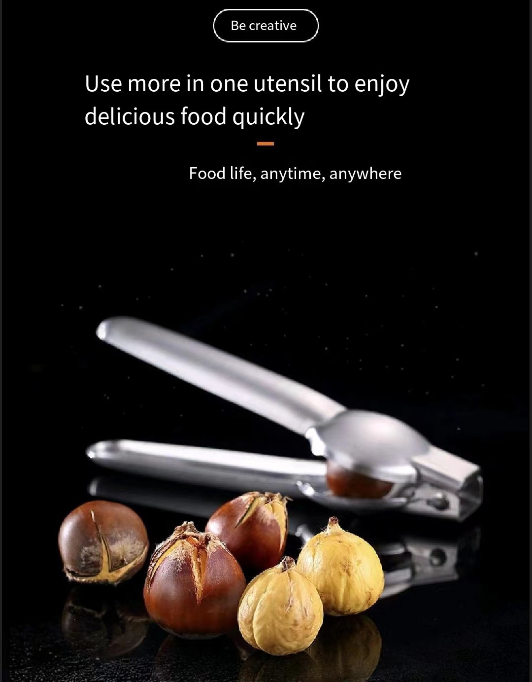 (Ready Stock)Raw chestnut clip stainless steel tool kitchen raw ...