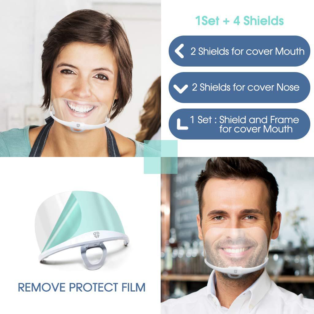 10 pcs mouth shield Chef Anti-Fog Cover reusable mask ransparent ...