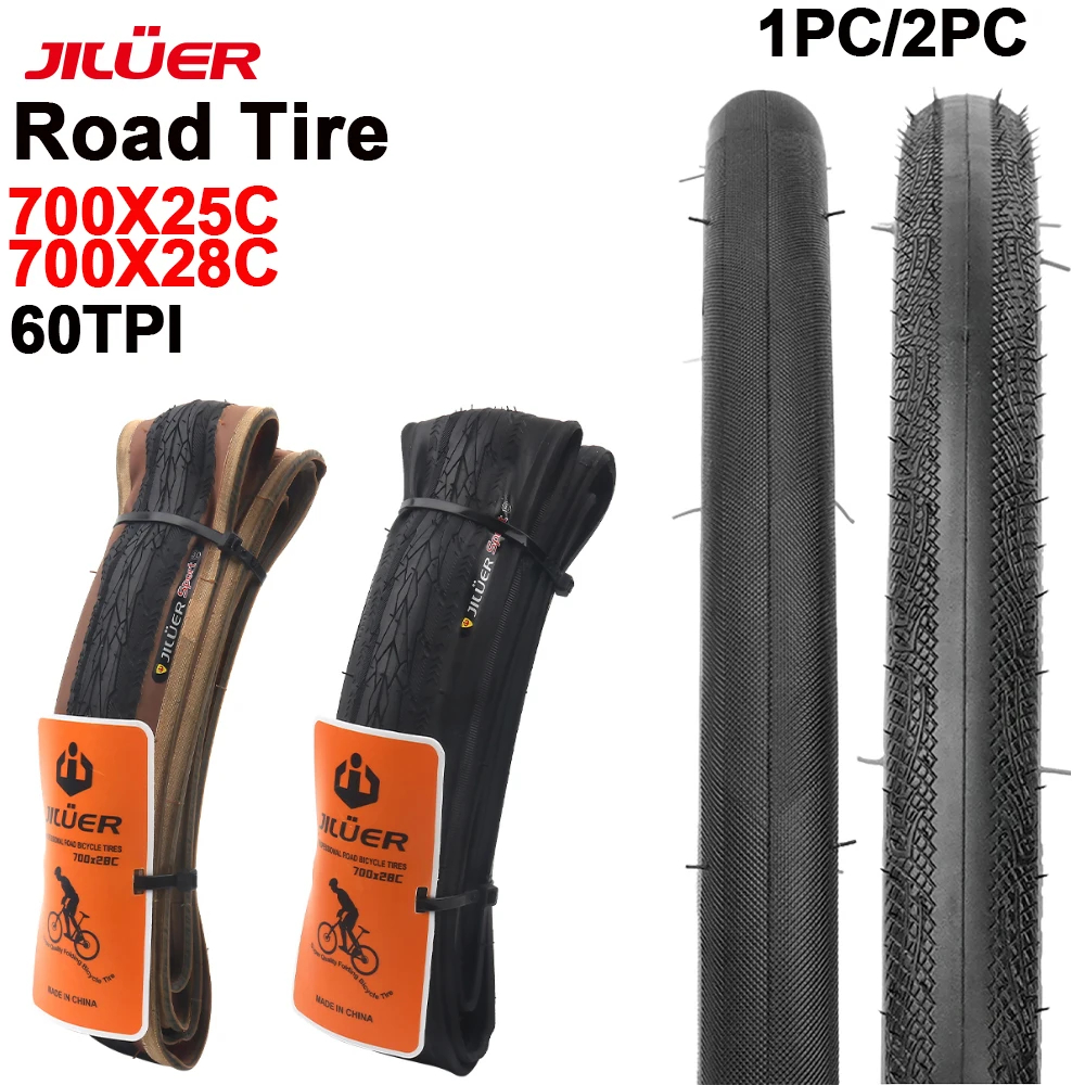 JILUER Road Bike Tire ULTRA Sport Race & Extra 700C 60TPI Gravel Bike ...