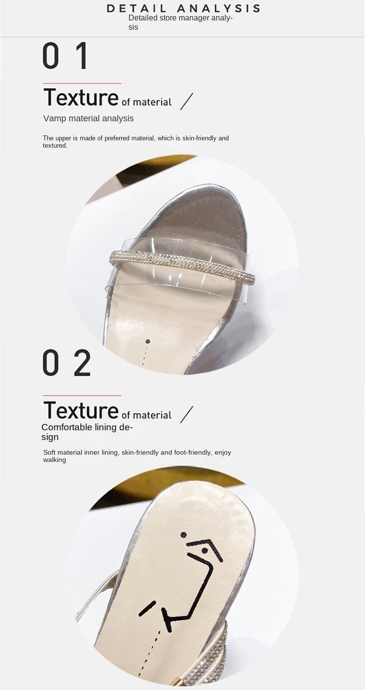 Ins Sandals for Women Transparent High heels7CM #6408 | Shopee Philippines