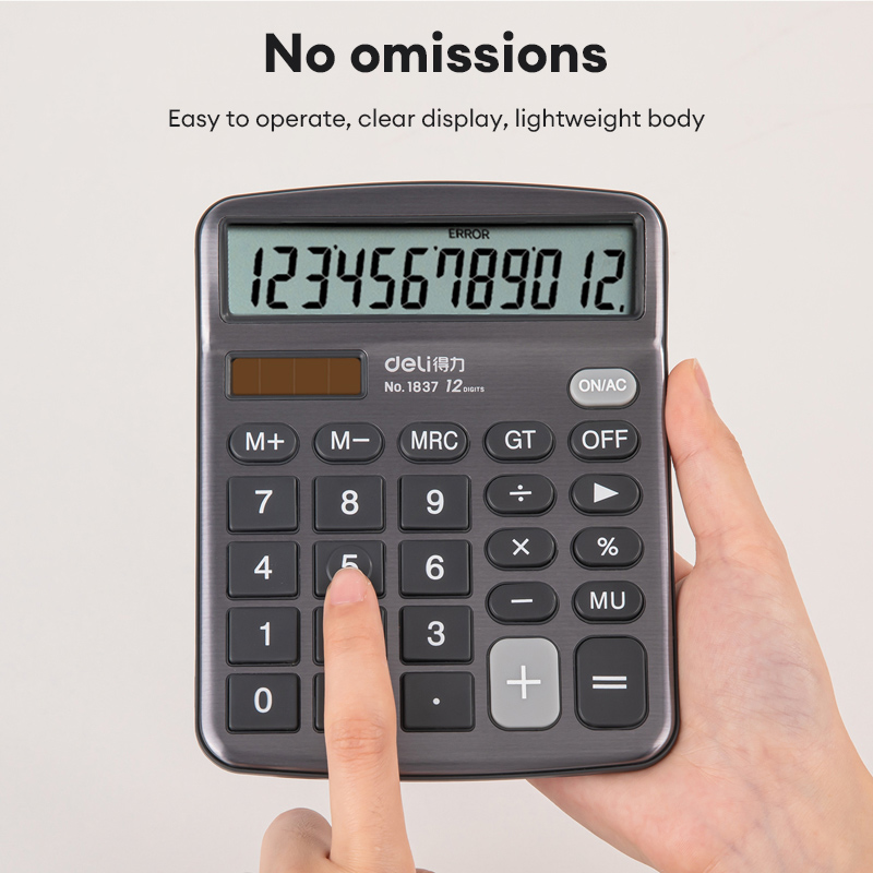 Deli Calculator Classic Digit Big Calculator for Business 12 Digit ...
