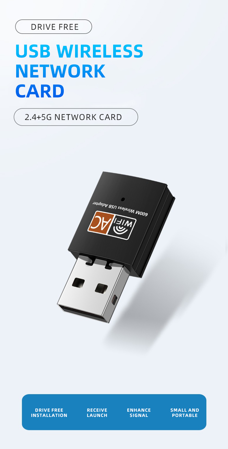 USB Wifi Dongle Usb LAN Wireless Network Adapter 600Mbps Realtek ...