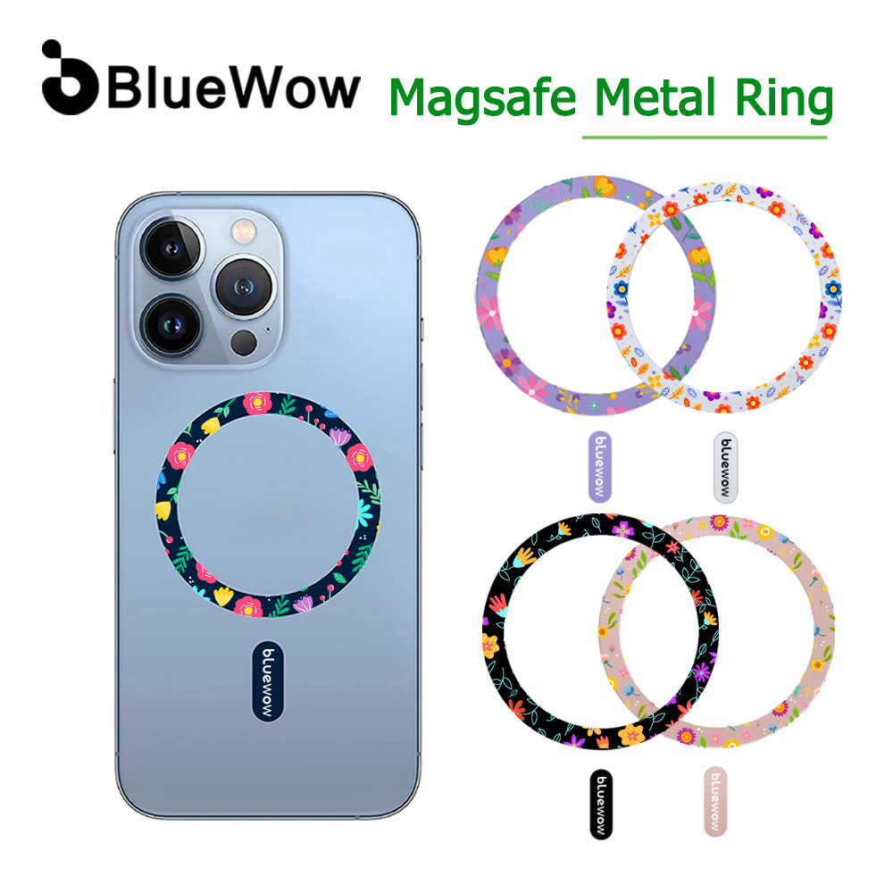 BlueWow Universal Magsafe Ring, Ultra-thin Magsafe Printed Sticker, Magnetic Wireless Charging ...