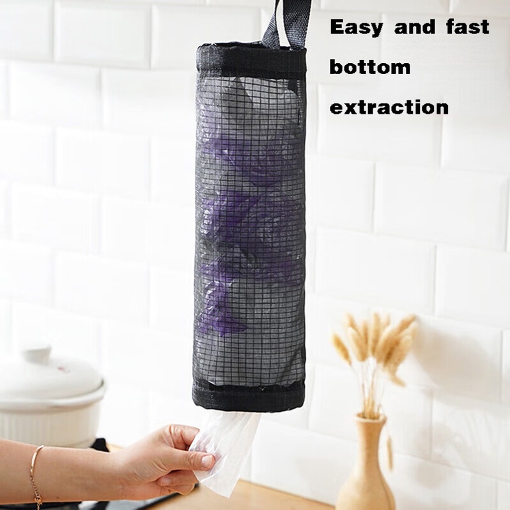 Kitchen Mesh Garbage Bag Sorter Kitchen Garbage Bag Storage Plastic ...
