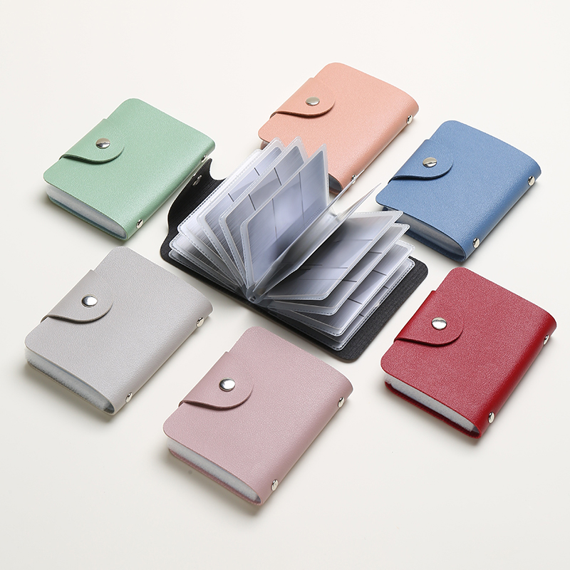 Simple Small 24 Card Slots Exquisite Card Holder Coin Purse Lightweight ...
