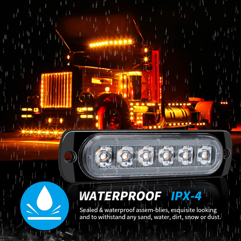 GSY car LED side lights always on 6 lights 12-24V truck/van side lights ...