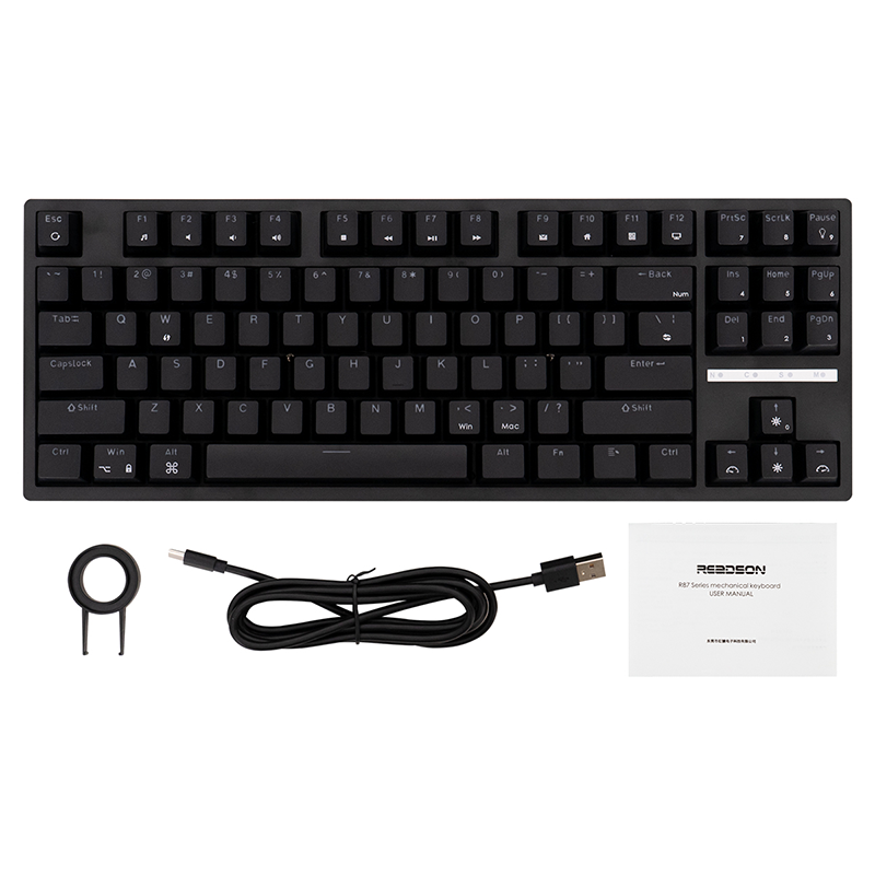 R87 Wired Mechanical Keyboard 87 Key RGB Backlit Hot-swappable Gamer ...