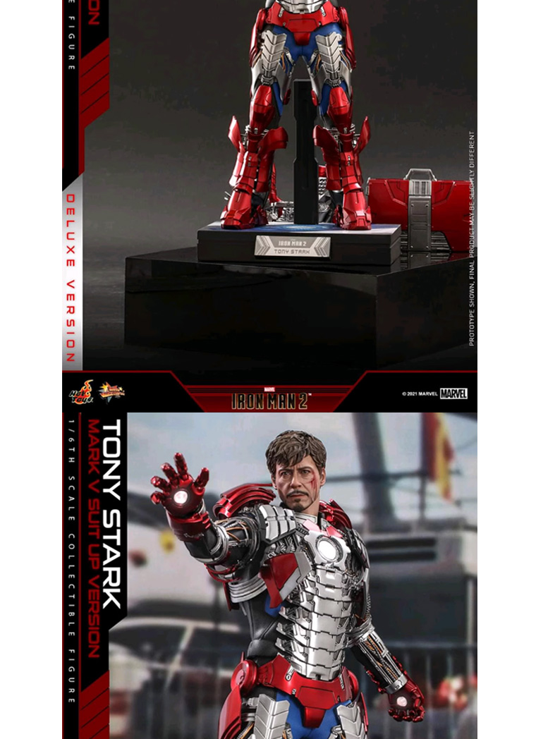 Hottoys HT 1/6 MMS600 Iron Man MK5 Open Armor Version Deluxe Version ...