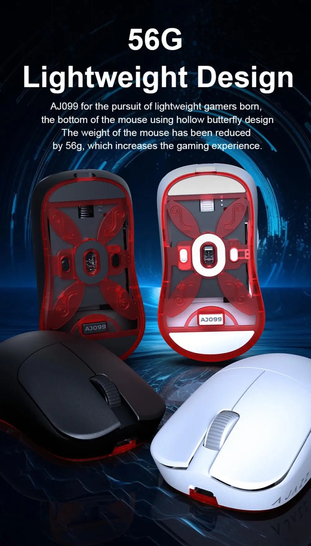 AJAZZ Aj099 2.4G Wireless Mouse USB Wired Mouse 3200 DPI 6 Buttons ...