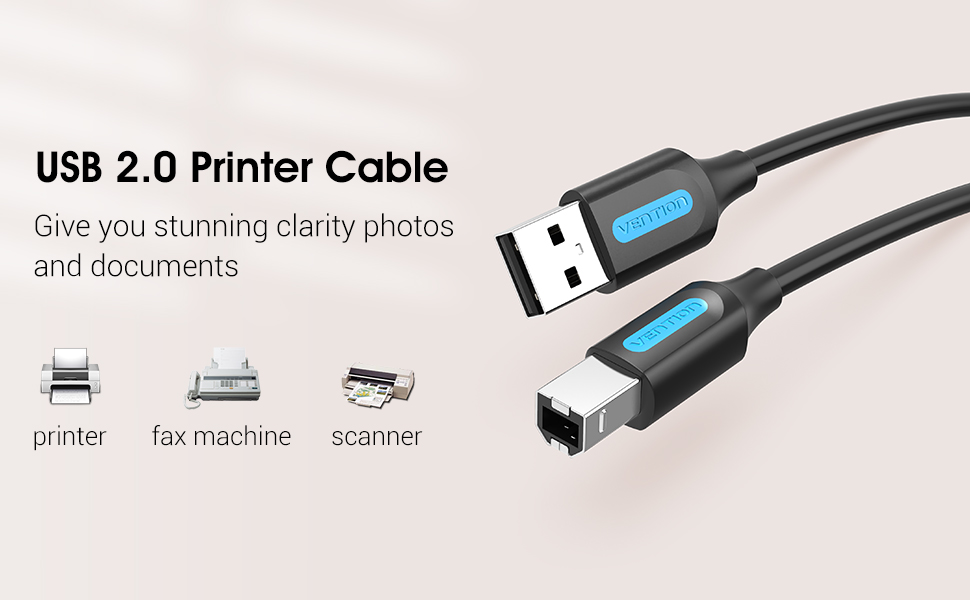 Vention Choice USB 2.0 Scanner Cable USB A Male to B Male Sync Data USB ...