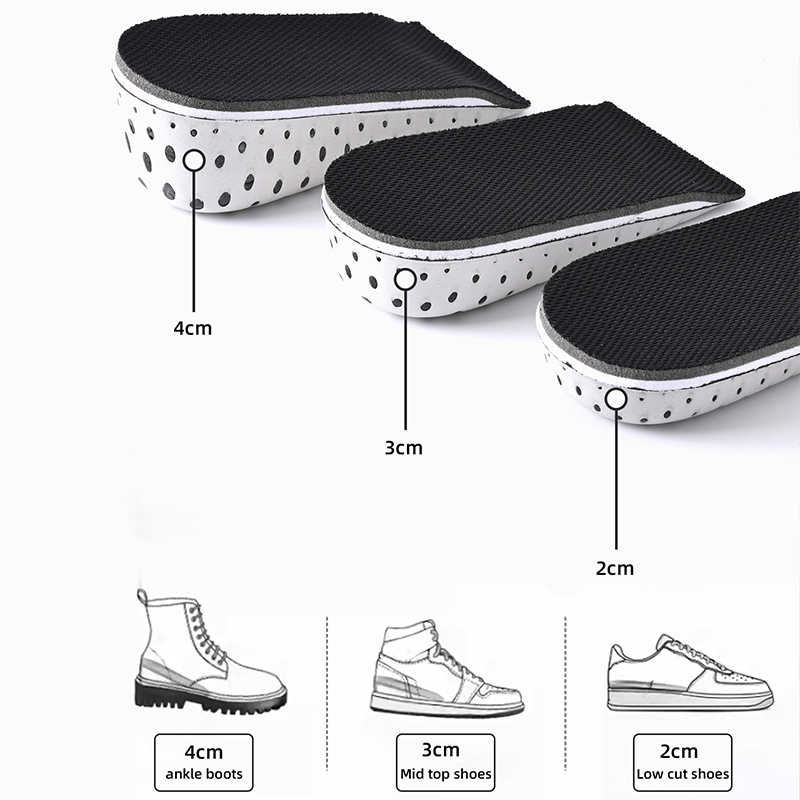 Height Increase Insole Breathable Foam Heel Lifting Inserts Shoe Lifts ...