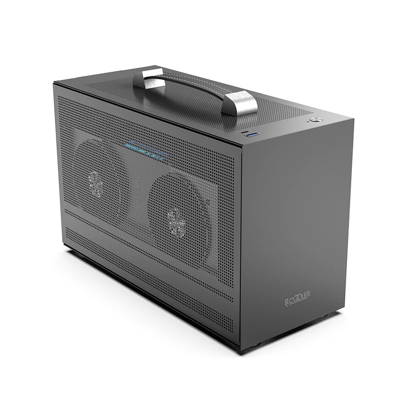 Pccooler I100 ITX MINI Small Case All Aluminum Suitcase Portable HTPC ...