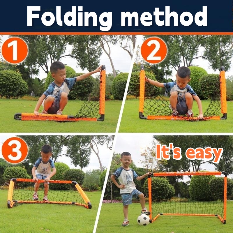 A Pair Outdoor Game Toy Soccer Toys for Kids Portable Folding Soccer ...