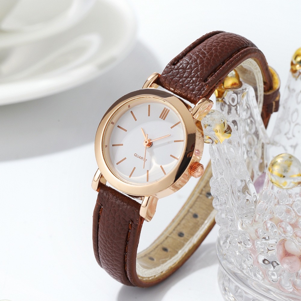 Stylish Mini Dial Quartz Watch for Women - Casual Leather Strap Fashion ...