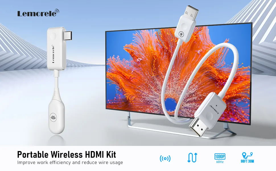 Lemorele P10 HDMI wireless transmitter receiver hub 1080P wireless ...