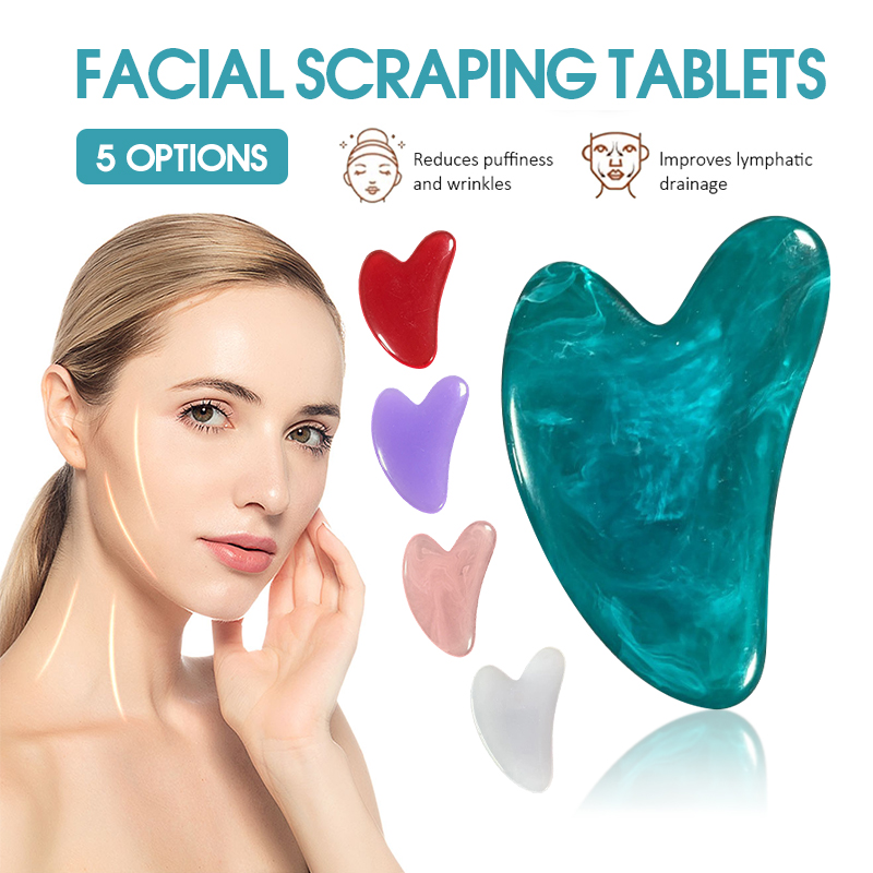 Natural Gua Sha Stone Scraper For Face Neck Facial Massager Quartz Jade ...