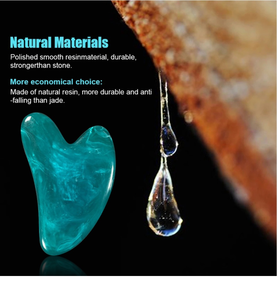 Natural Gua Sha Stone Scraper For Face Neck Facial Massager Quartz Jade ...