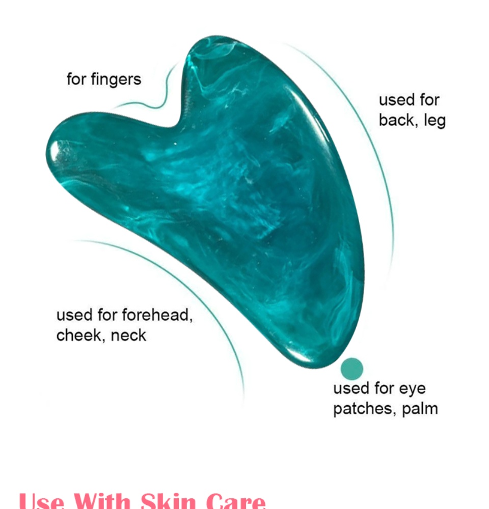 Natural Gua Sha Stone Scraper For Face Neck Facial Massager Quartz Jade ...