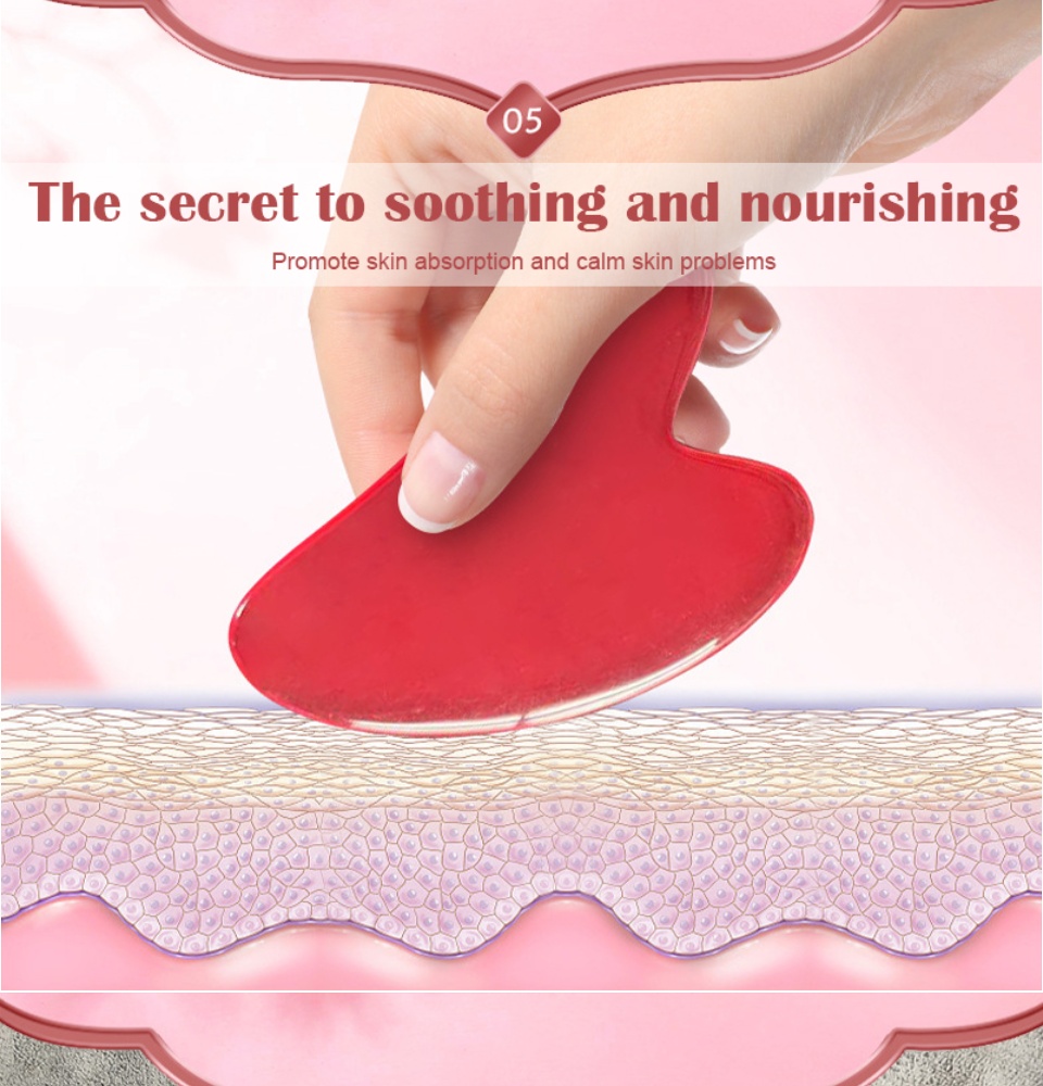 Natural Gua Sha Stone Scraper For Face Neck Facial Massager Quartz Jade ...