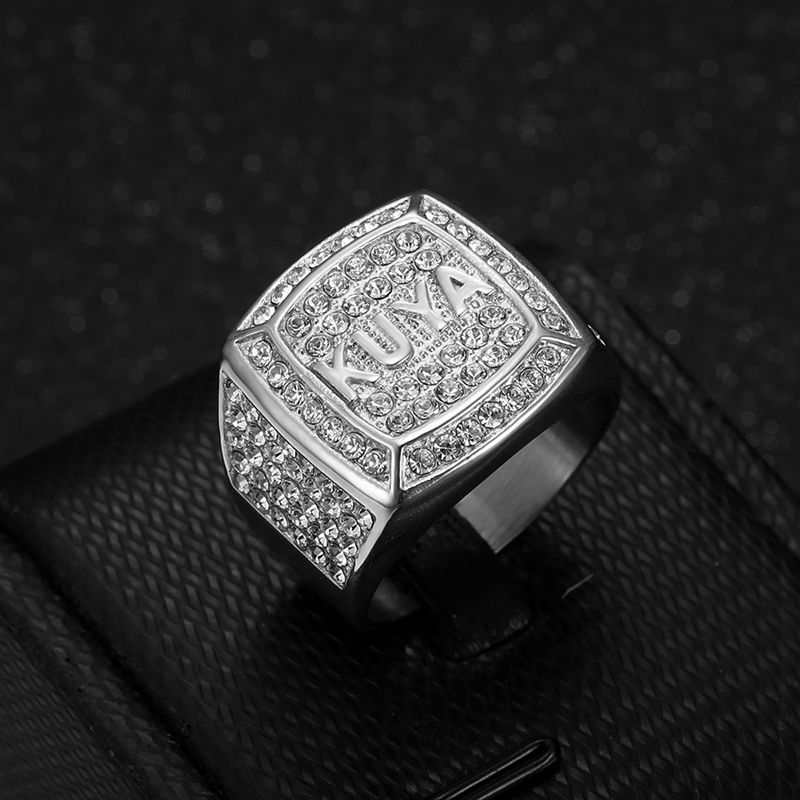 18K Pure Gold The Fraternal Order of Eagles Ring Stainless steel Male ...
