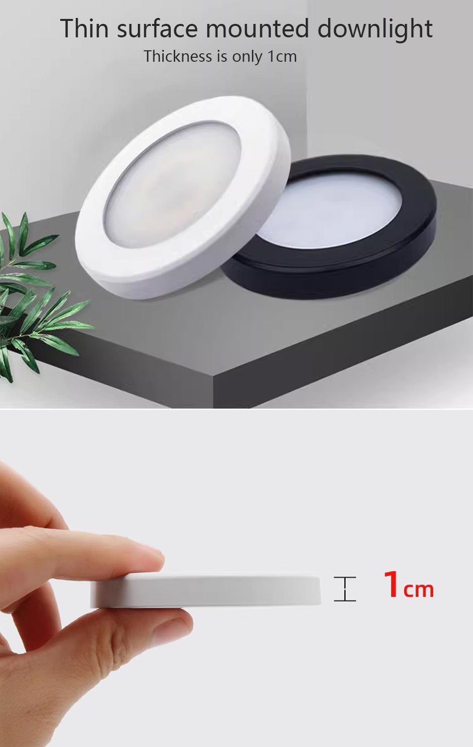 Tri-Color LED Ultra-thin Ceiling Light Lamp Downlight Mini Spotlight ...