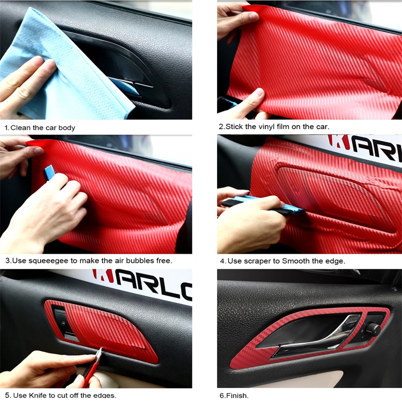 GRANDSTORE 10x127cm 3D Texture CARBON Fiber Wrap Vinyl Decal Stickers ...