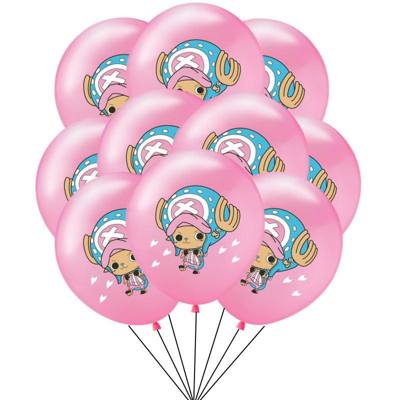 10pcs 12inch One Piece Balloons Anime Theme Latex Ballons Birthday ...