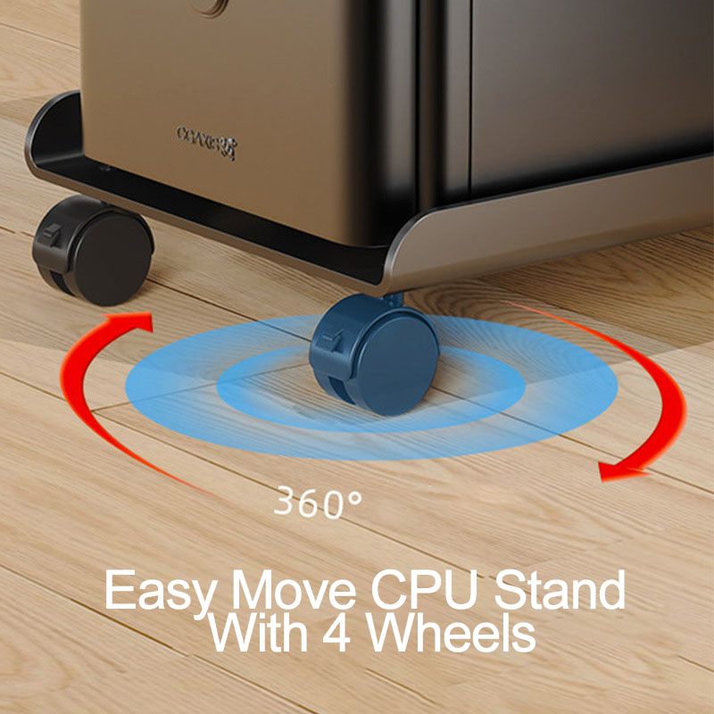 CPU Stand Adjustable CPU Roller Stand with Wheels for Computer PC Case ...