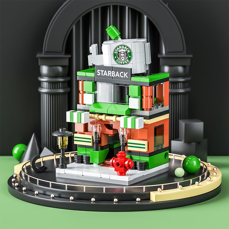 6-in-1 series mini street view commercial street building model ...