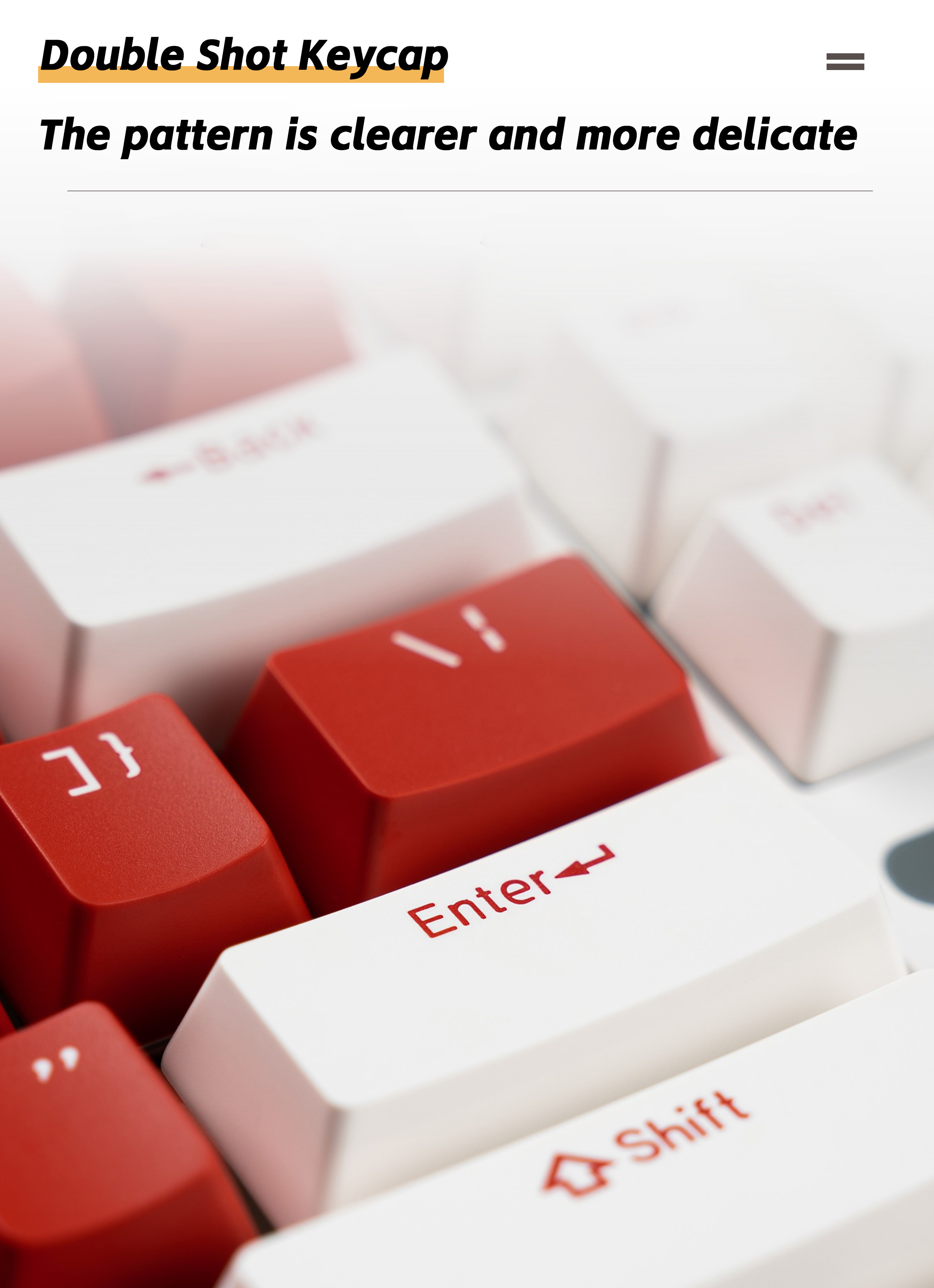 Two-Color Keycaps PBT Double-shot OEM Profile Keycap Custom Keycaps ...