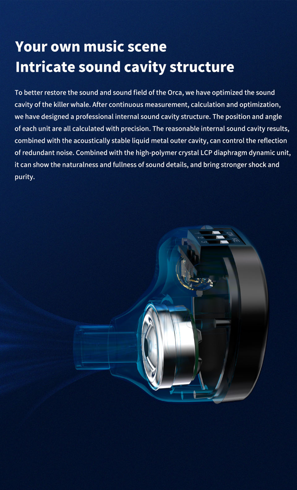 TRN ORCA Earphones In Ear 10mm Dual Dynamic Unit With Noise Cancelling ...