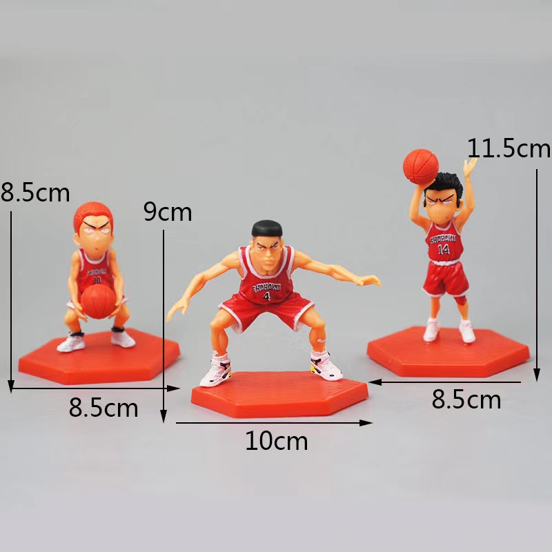 5Pcs/Set Anime Slam Dunk Figure Rukawa Kaede Sakuragi Hanamichi Akagi ...