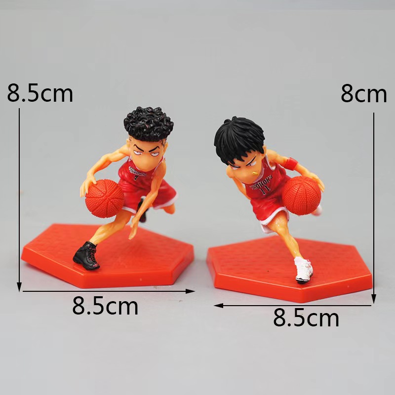 5Pcs/Set Anime Slam Dunk Figure Rukawa Kaede Sakuragi Hanamichi Akagi ...