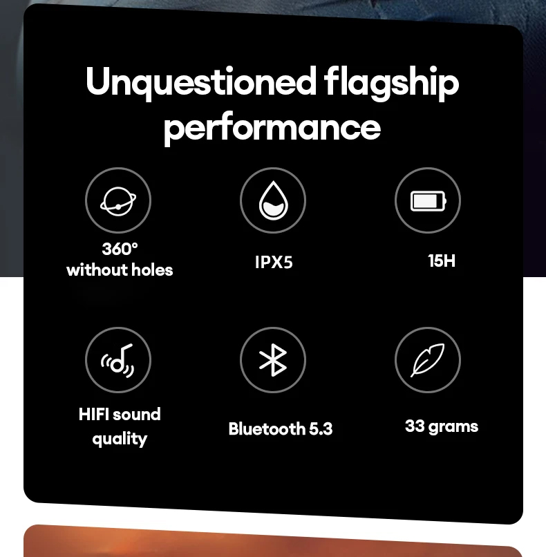 JEEP JPS EC001 Open Ear Wireless Earphones Bone Conduction Bluetooth 5. ...