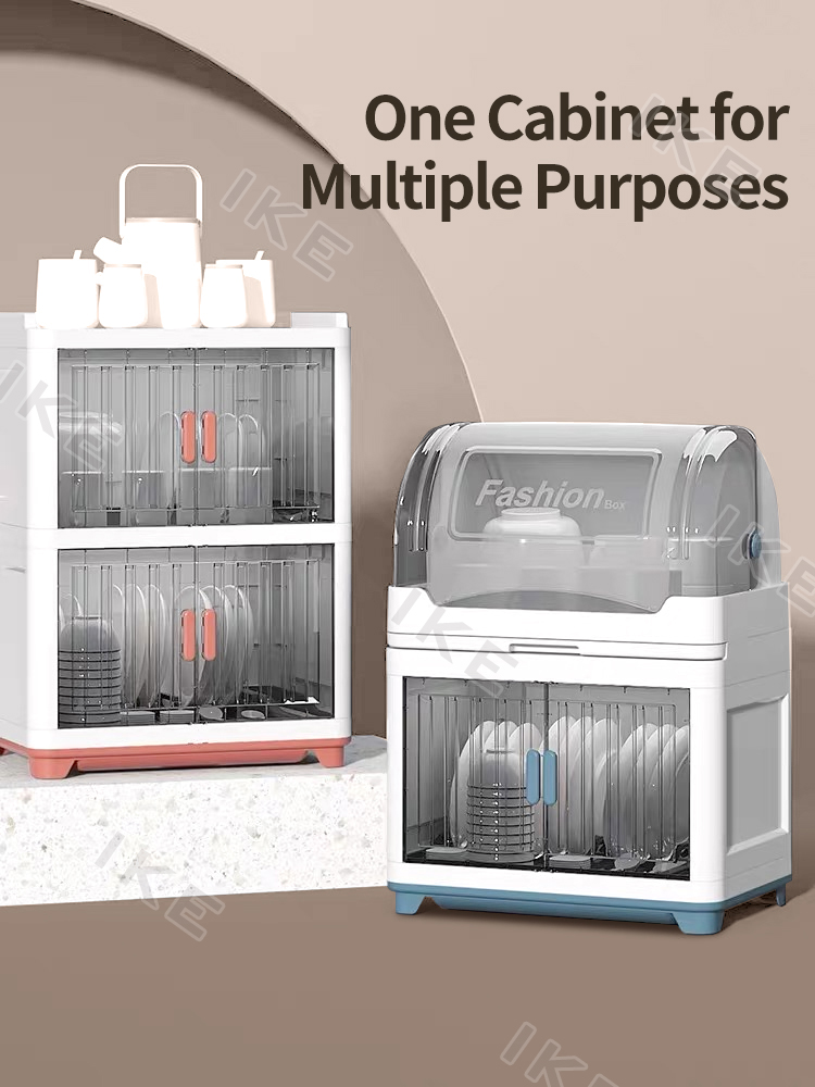 【Ready Stock】Dish Rack With Cover Kitchen Cabinet Organizer Kitchen ...