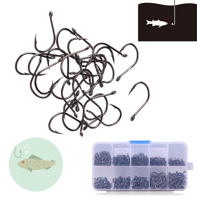 Fishing Fishhook Set Mixed Size High Carbon Steel Carp Rope Fishing ...