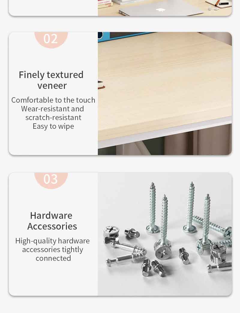 Desk Study Table Computer Table with Bookshelf office table Bookcase 80 ...